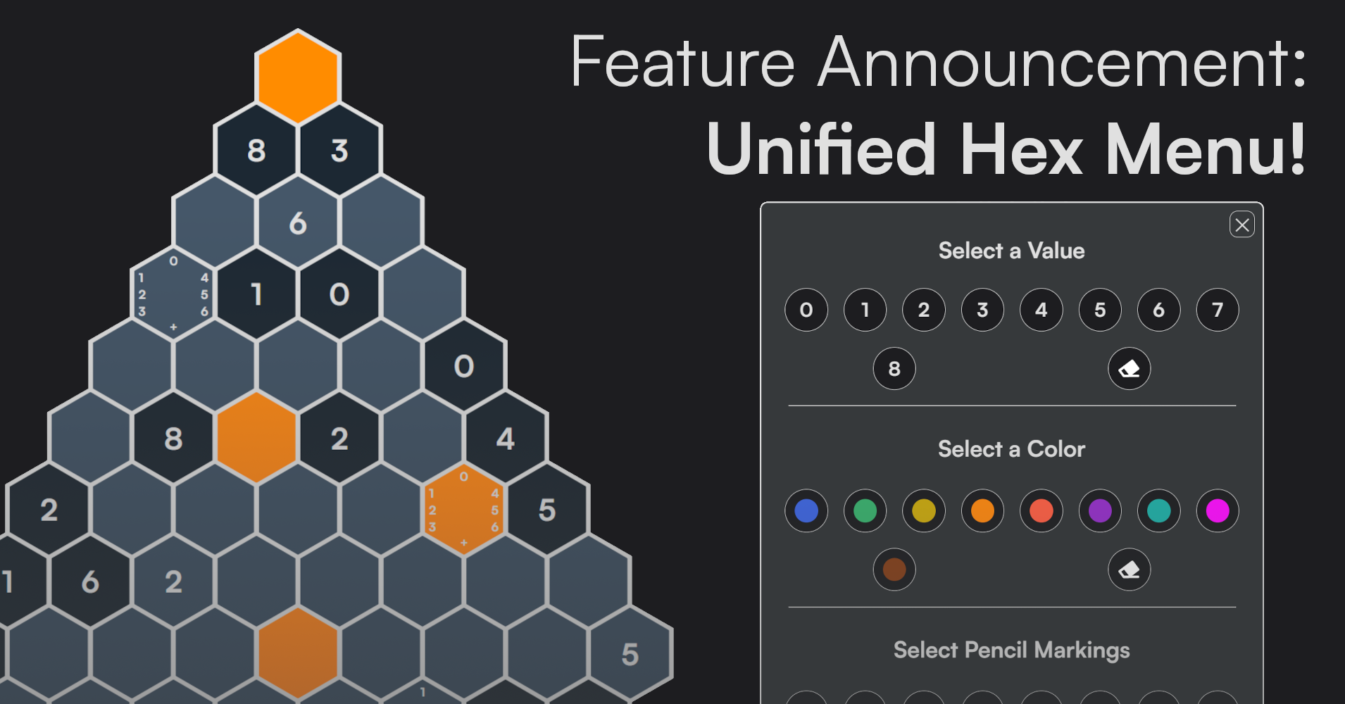 Feature Announcement - Unified Hex Menu